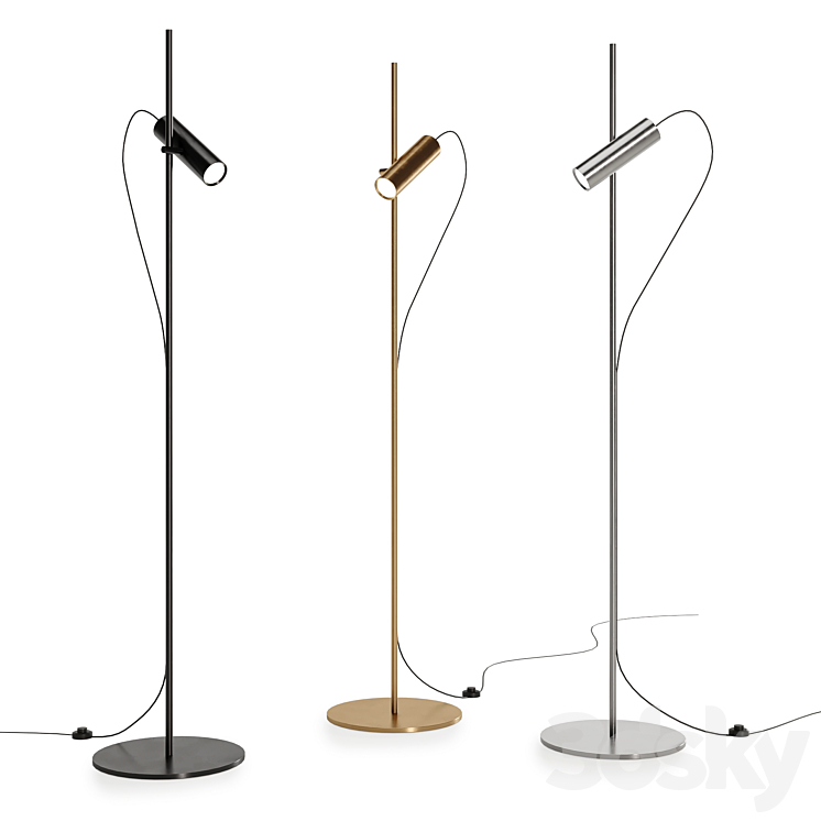Dots spotlight - Floor lamp - 3D model