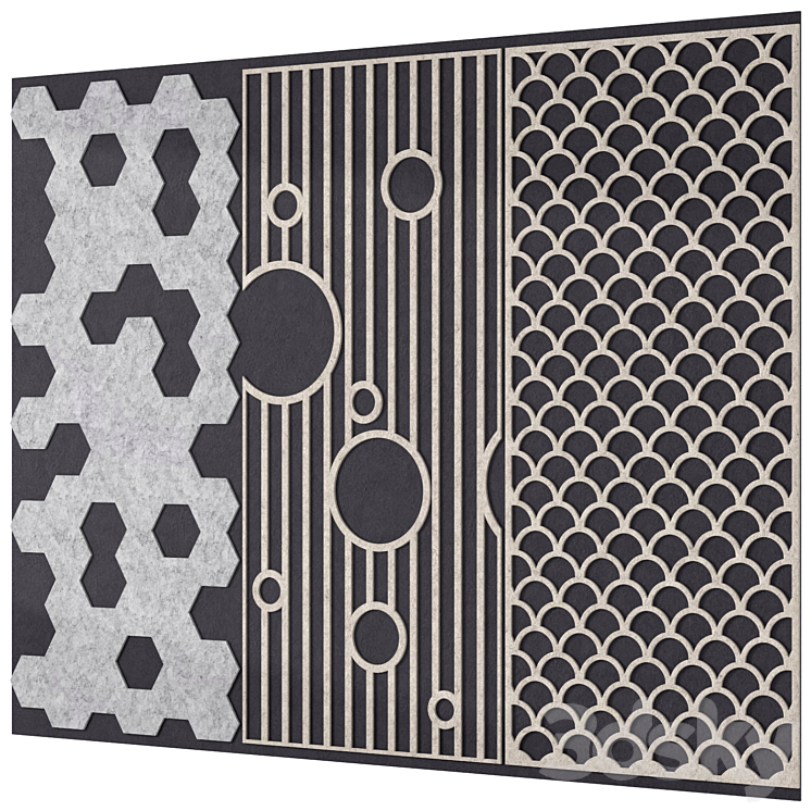 10 Acoustic wall pattern panels Hex, Krishnan, Gadiva - Other ...