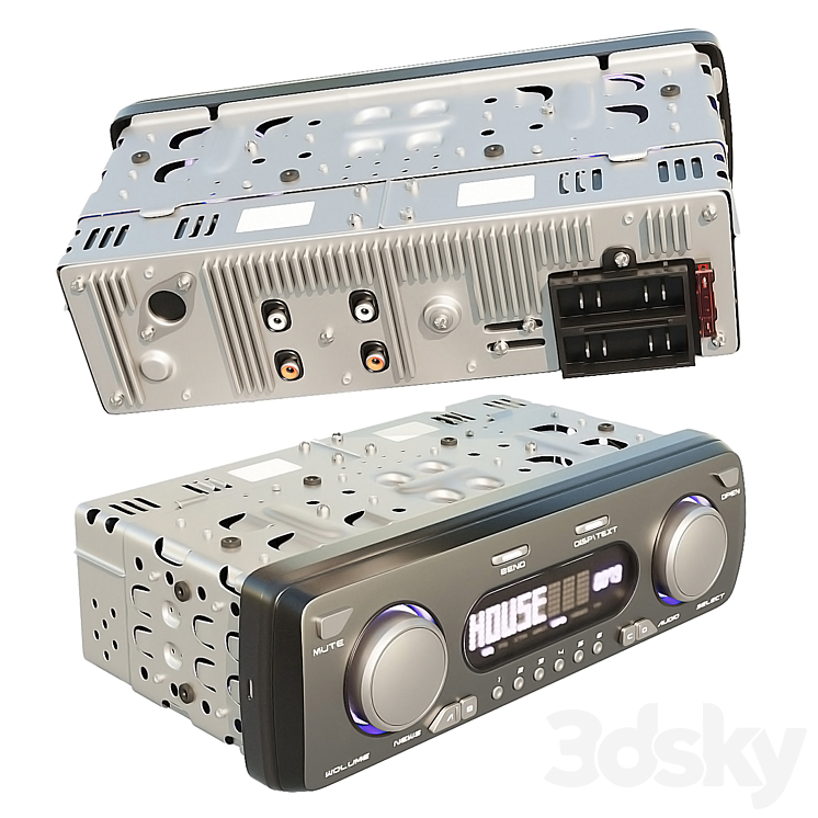 Car radio - Audio tech - 3D model