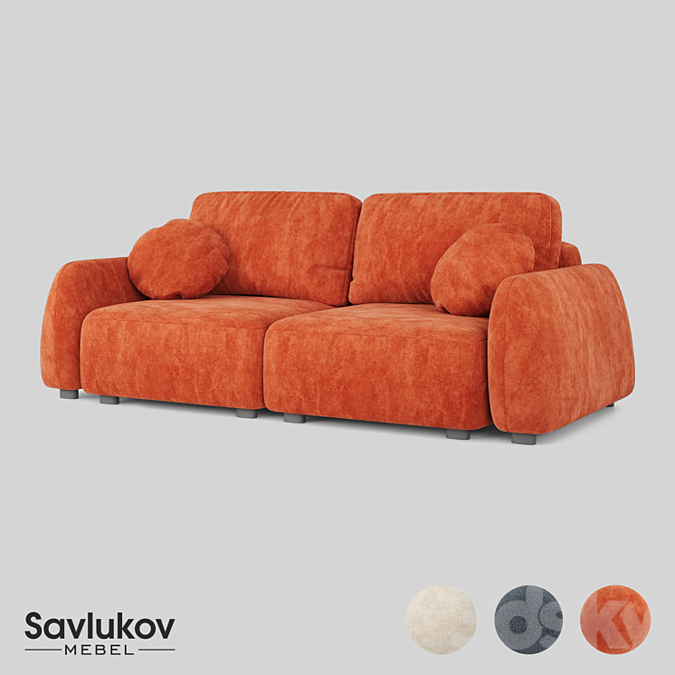 OM Straight sofa Tuscan by Savlukov-Mebel - Sofa - 3D model