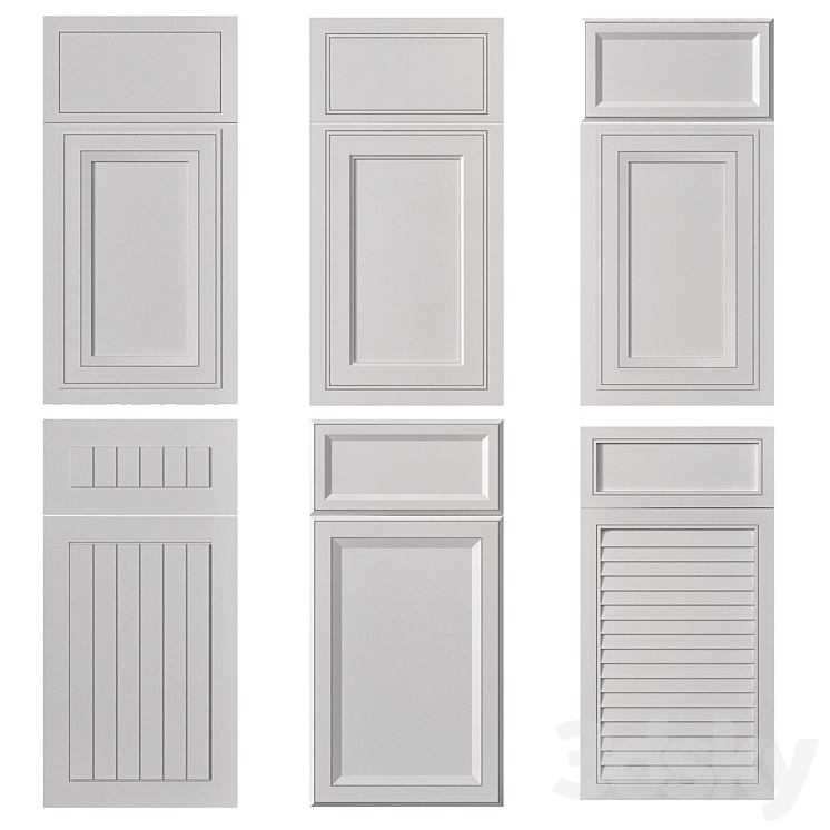 Cabinet Door Collection No1 - Kitchen - 3D model