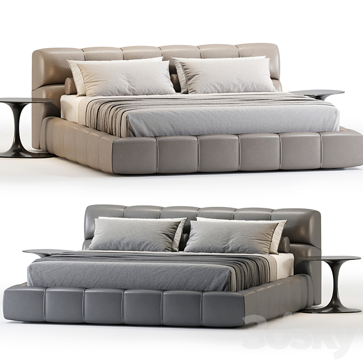 B&B Tufty Bed - Bed - 3D model