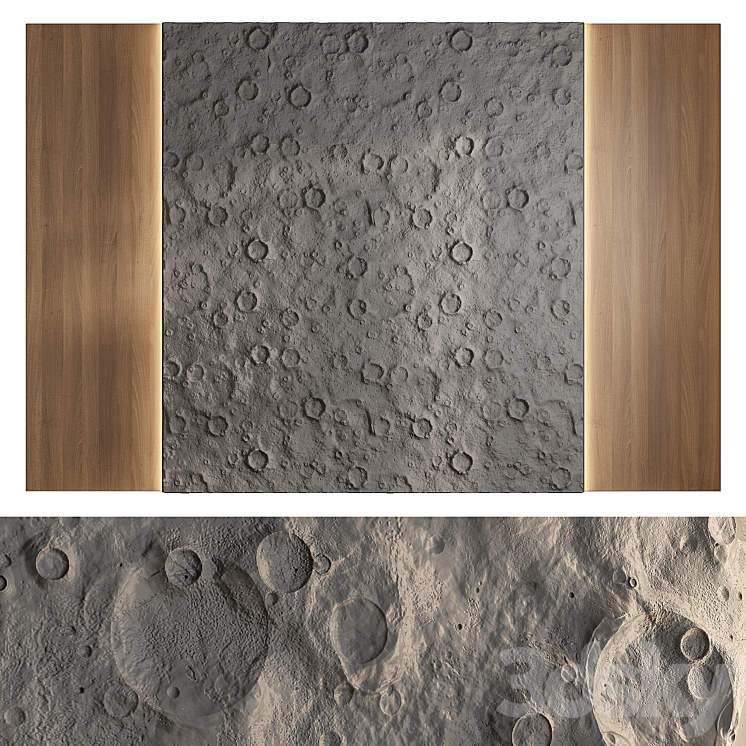 Decorative wall panel "Moon" - Other decorative objects - 3D model