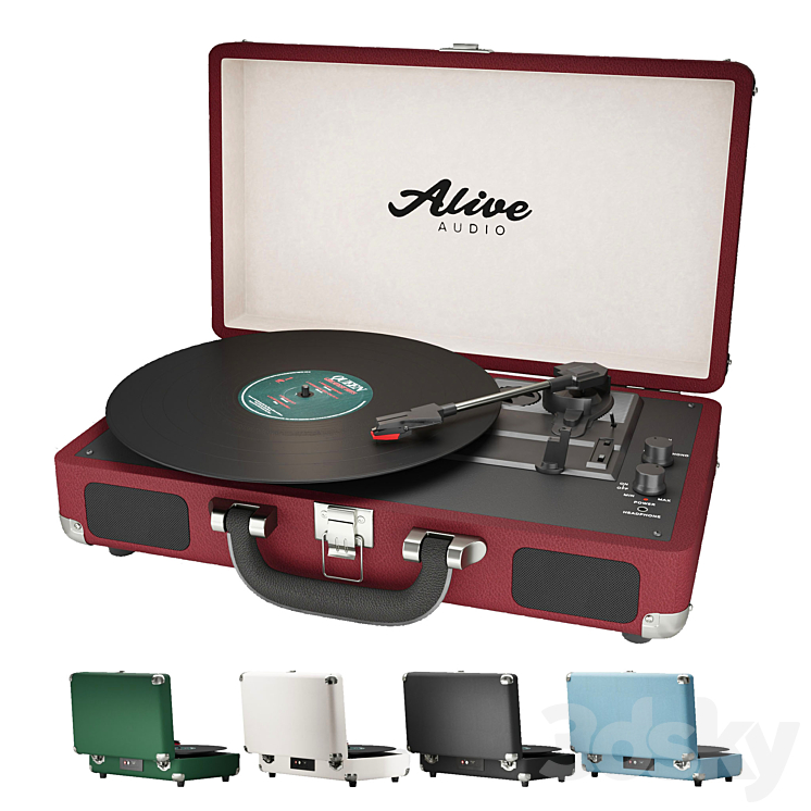 Alive Audio Glam Vinyl Turntable - Audio tech - 3D model