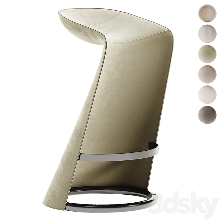 Skirt Bar Stool - Chair - 3D model