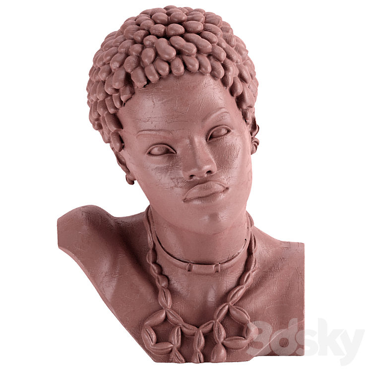 Woman Sculpture Clay Kenya - Philippe Faraut - Sculpture - 3D model