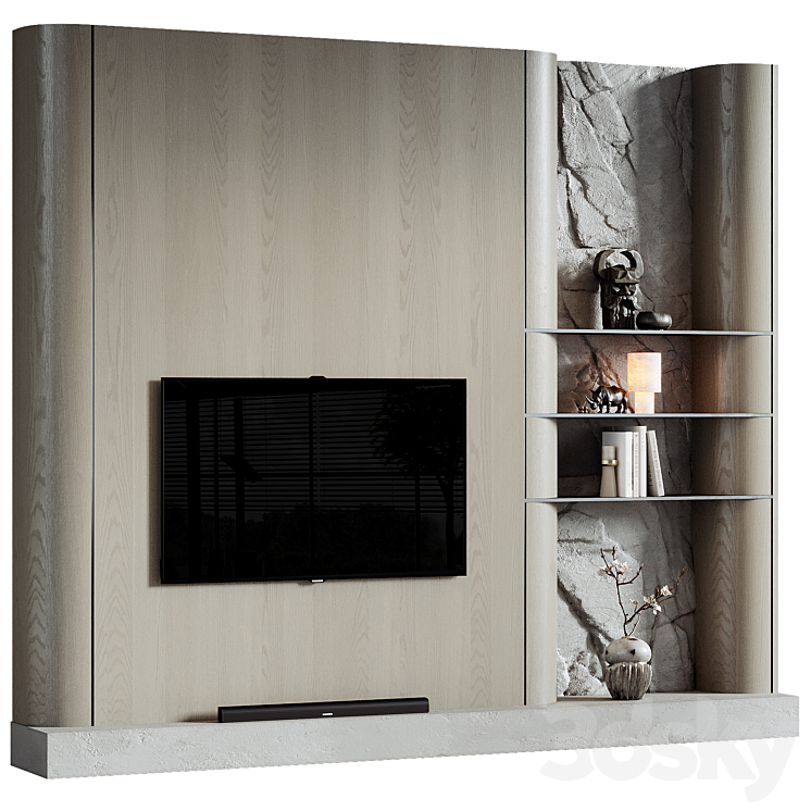 Tv Wall 82 - TV Wall - 3D model