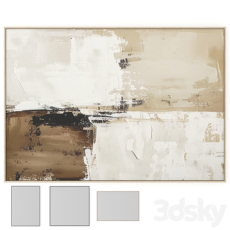 Abstract Painting Frame Set - Frame - 3D model
