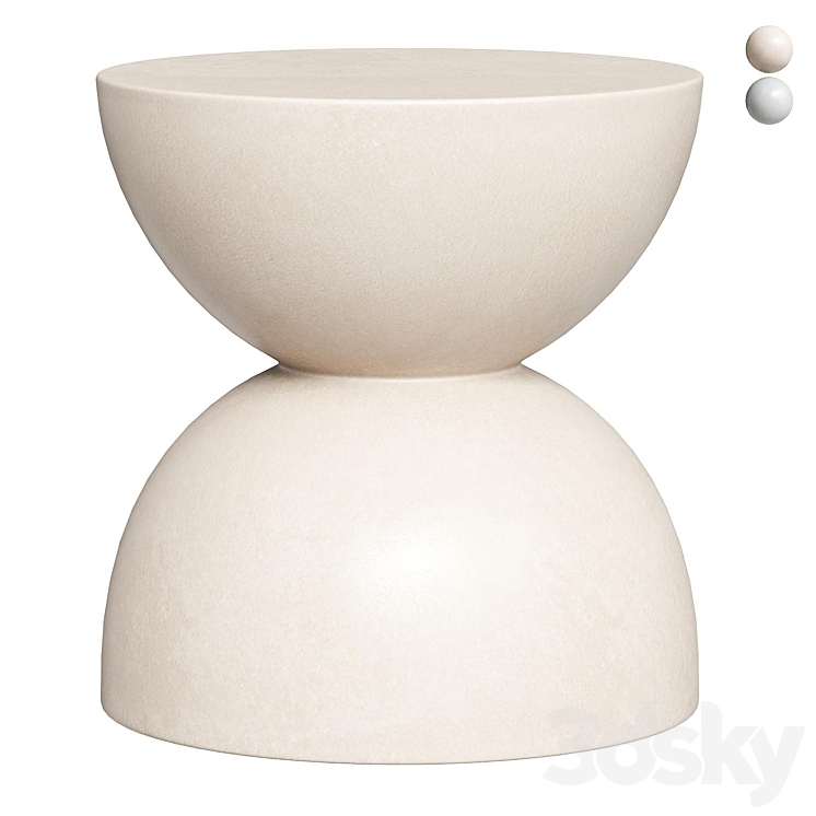 Nava Indoor and Outdoor Round Side Table - Table - 3D model