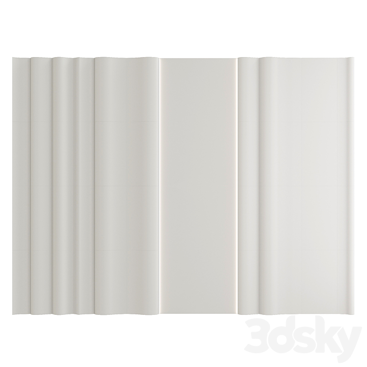 OM Gypsum 3D panel "Yenisei" - 3D panel - 3D model