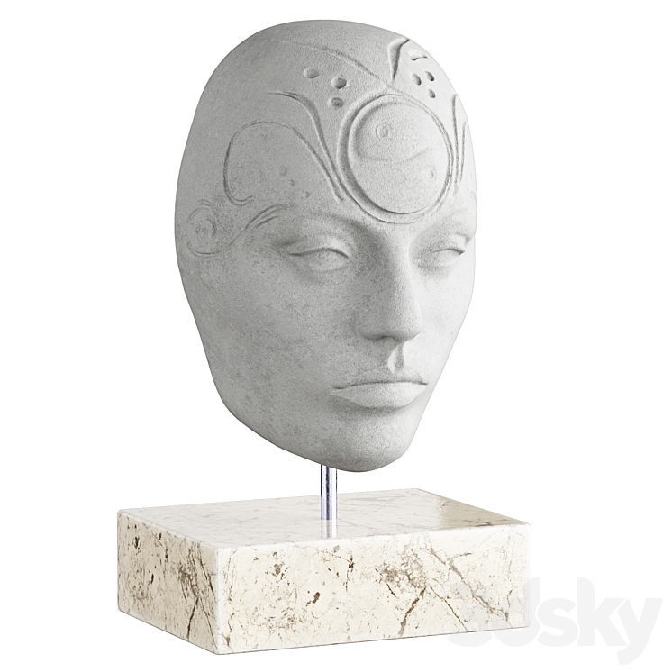 Sculpture of a human face - Sculpture - 3D model