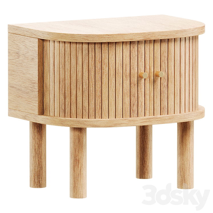 Bedside table with striped front Calary - Sideboard & Chest of drawer ...