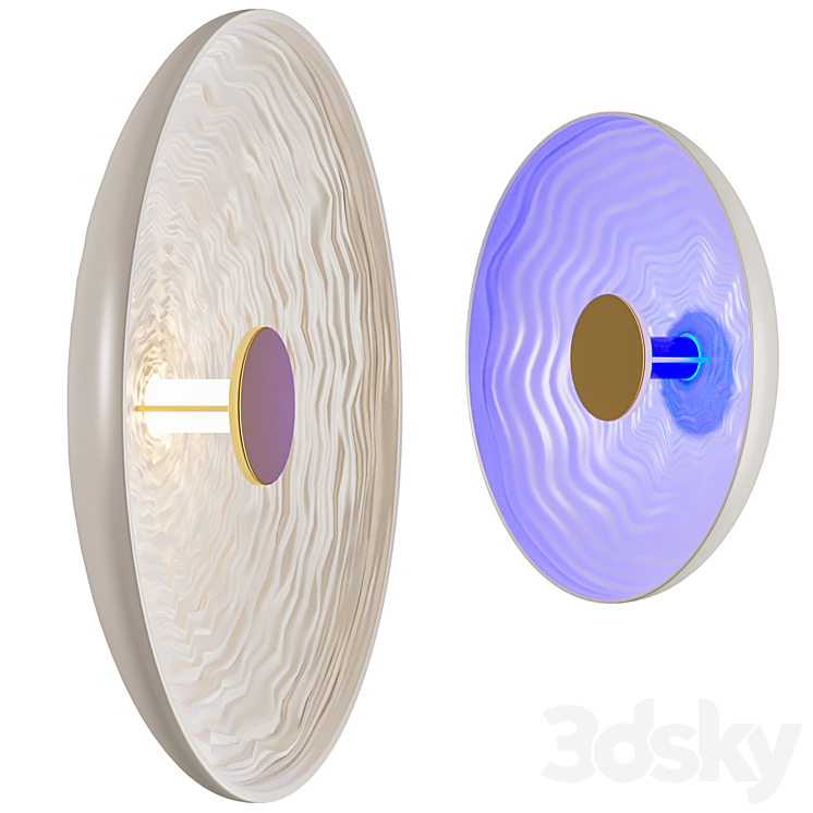 Pulse Lamps Glow Blue by Pierre Charrie - Wall light - 3D model