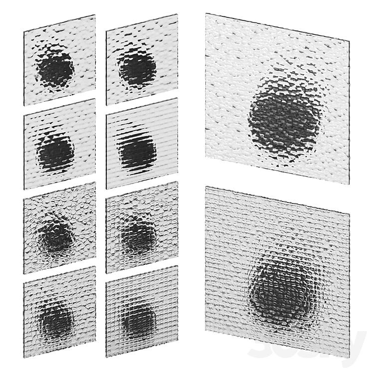 Glass Texture Set 003 - Glass - 3D model