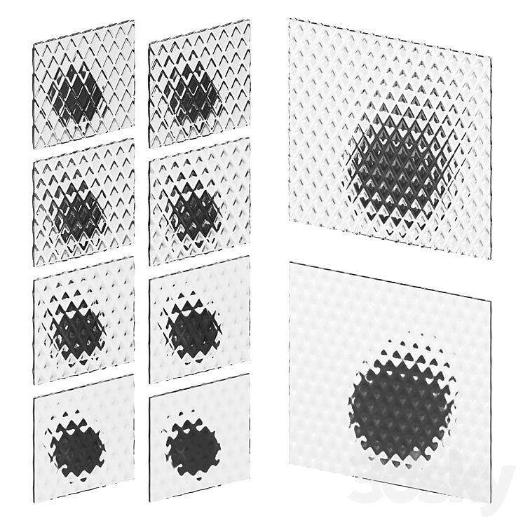 Glass Texture Set 008 - Glass - 3D model