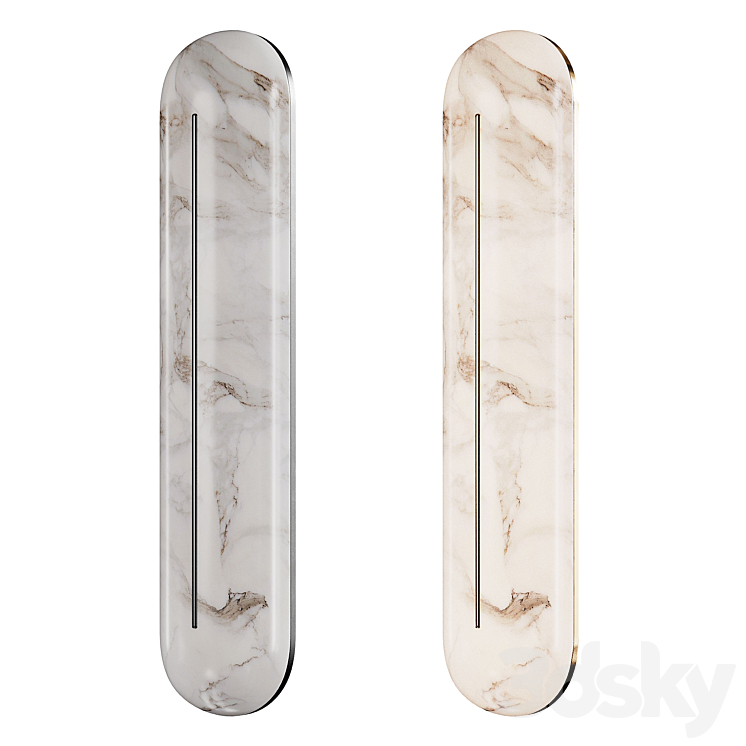 Modern Alabaster Brass Decorative Wall Light - Wall light - 3D model