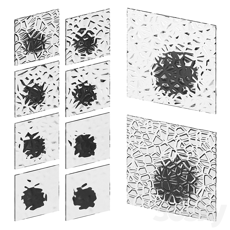 Glass Texture Set 013 - Glass - 3D model