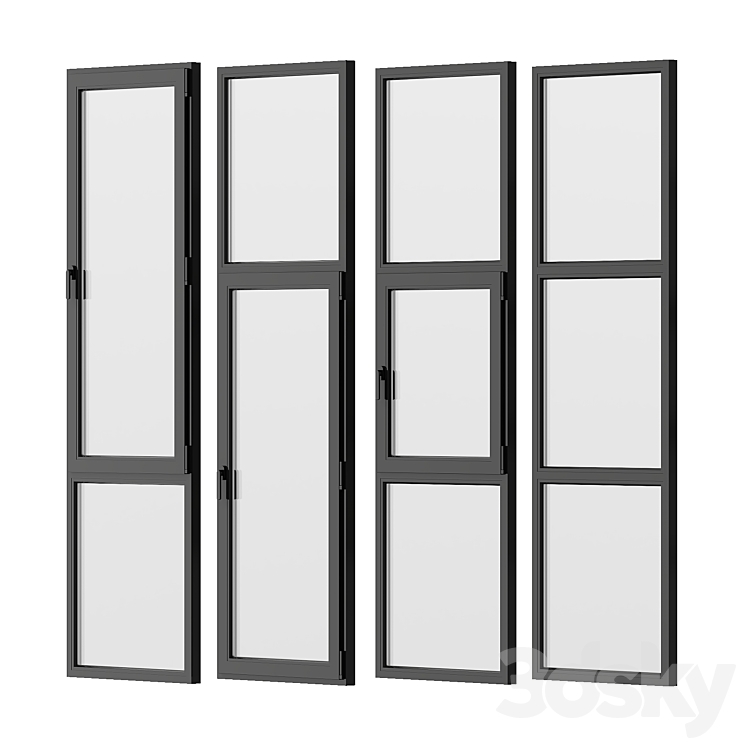 Panoramic uPVC windows doors and partitions for facades - Windows - 3D ...
