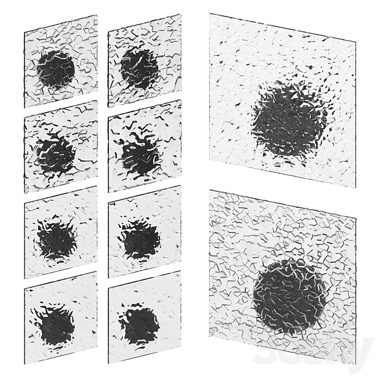 Glass Texture Set 018 - Glass - 3D model