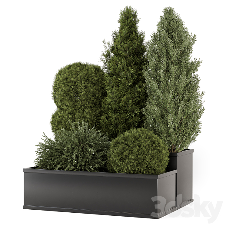Outdoor Plants Bush_Bush Set 3880 - Outdoor - 3D model