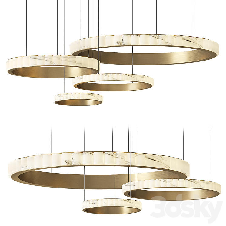 Ring Alabaster Pendant Lighting - Pendant light - 3D model