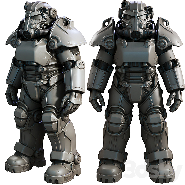 Fallout Power Armor - Sculpture - 3D model