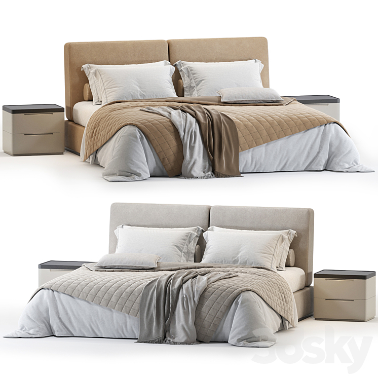 The sofa and chair Amadeus Bed - Bed - 3D model