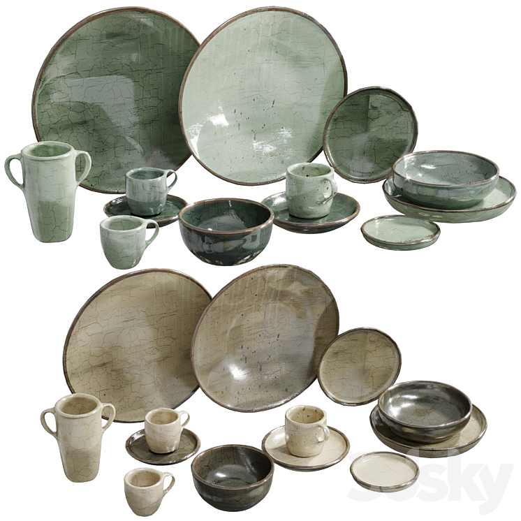 PORCELAIN TABLEWARE - Tableware - 3D model