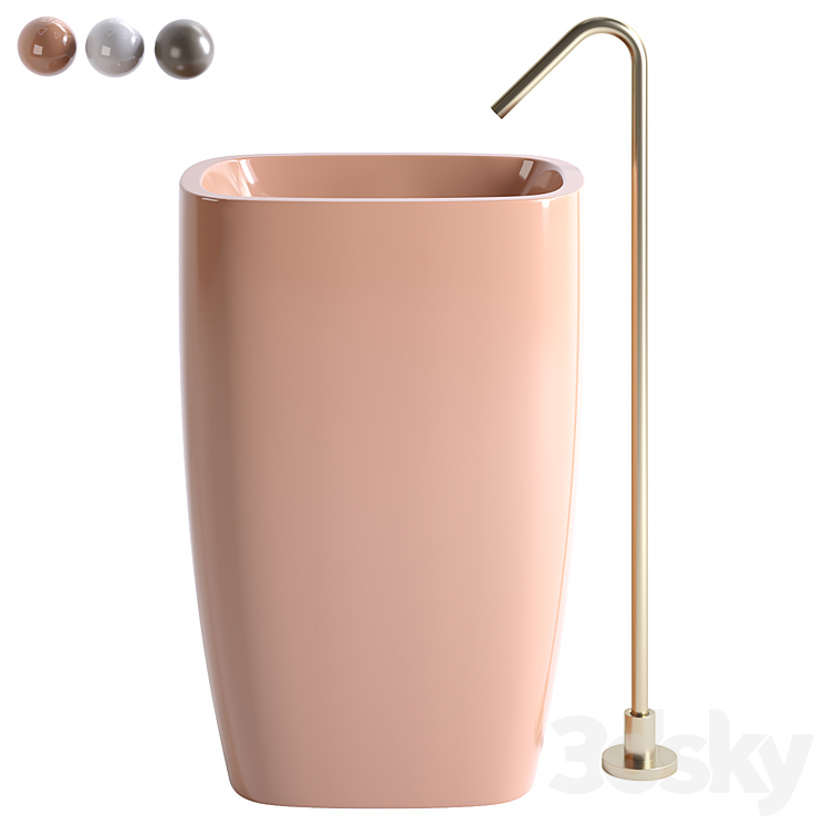 Nic MILK freestanding basin - Wash basin - 3D model