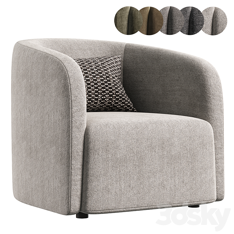 Discover Logos of the Natuzzi Italia Armchair - Arm chair - 3D model