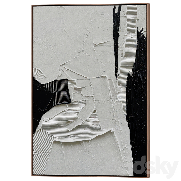 3D Art Relief Painting 079 - Frame - 3D model