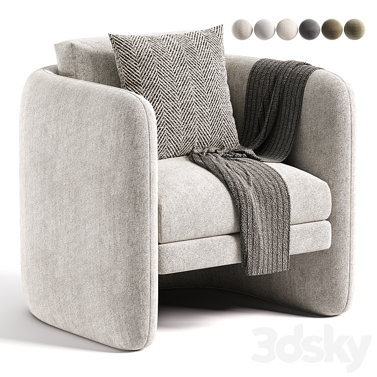 Dalia Chair by Arhaus - Arm chair - 3D model