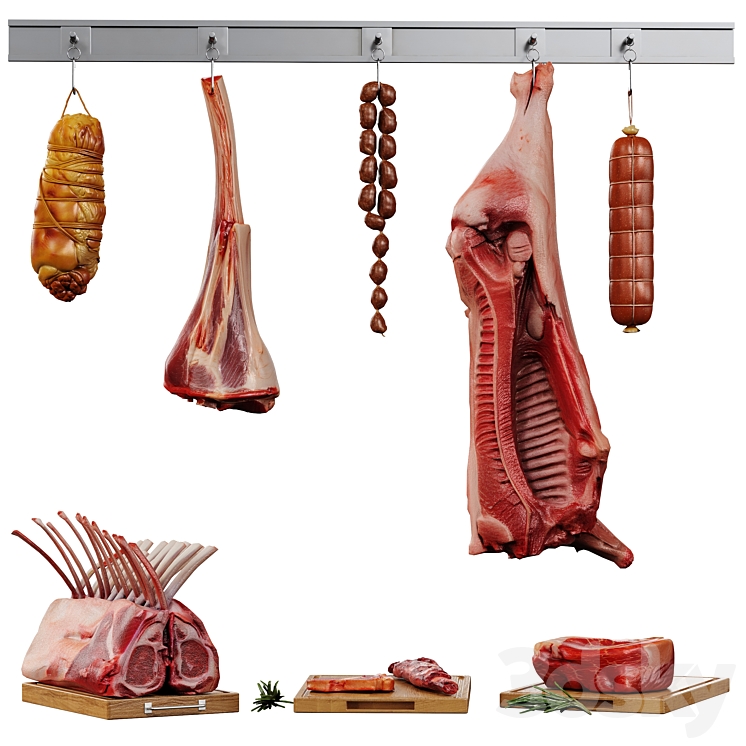 Butcher Set 2 - Shop - 3D model