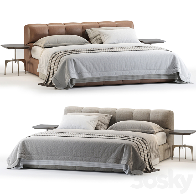 B&B Tufty bed - Bed - 3D model