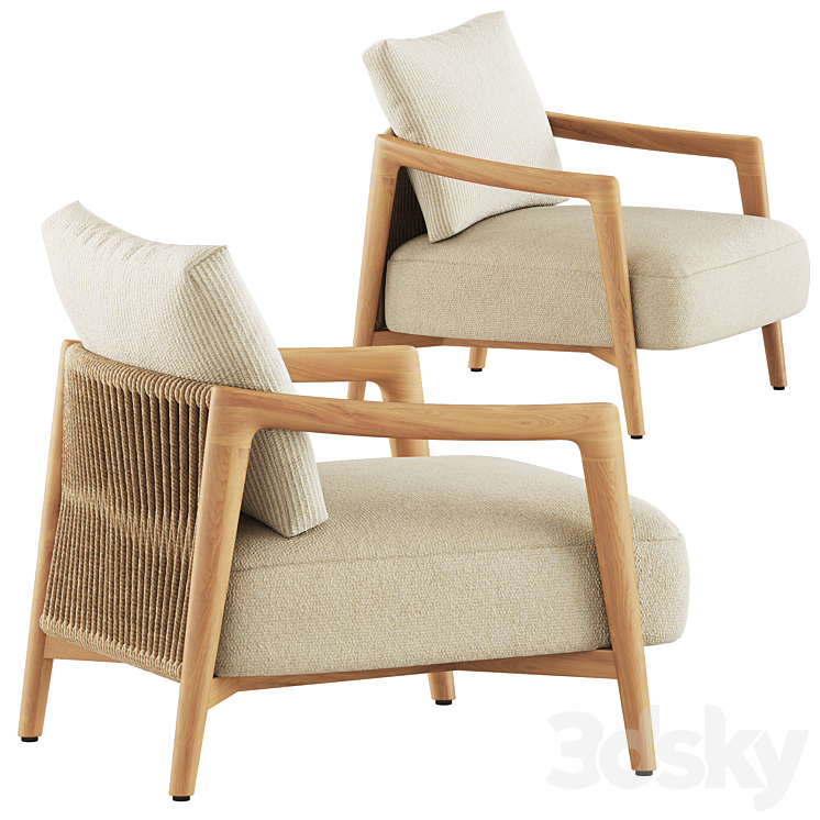 Ponte armchair by Poliform - Arm chair - 3D model