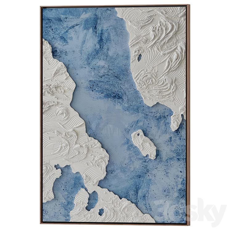 3D Art Relief Painting 084 - Frame - 3D model