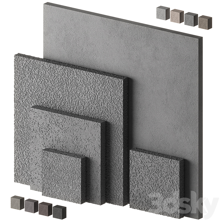 Concrete Textures Set 048 - Stone - 3D model