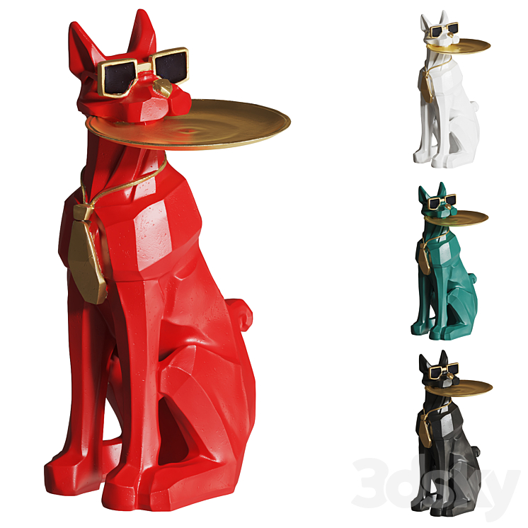 Dog Side Table - Sculpture - 3D model