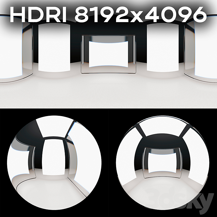 HDRI Studio Soft Light Panels - HDRI - 3D model