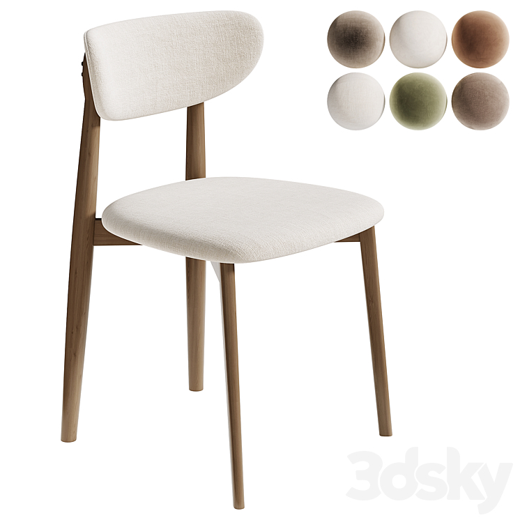 Cliff Chair Textile Beige by divanru - Chair - 3D model
