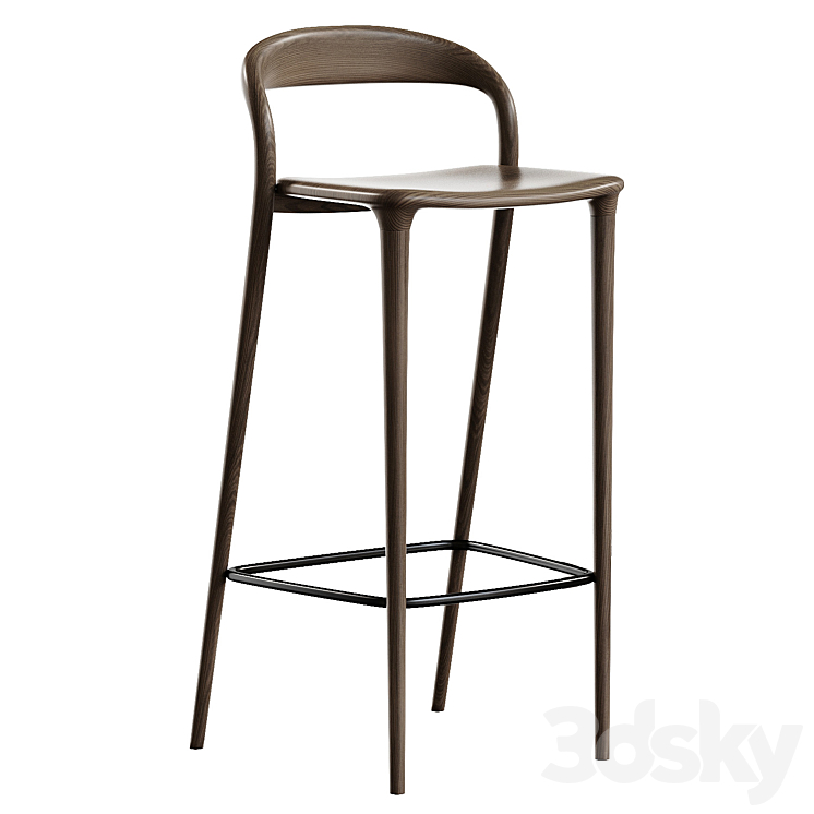 Lugano bar stool - Chair - 3D model