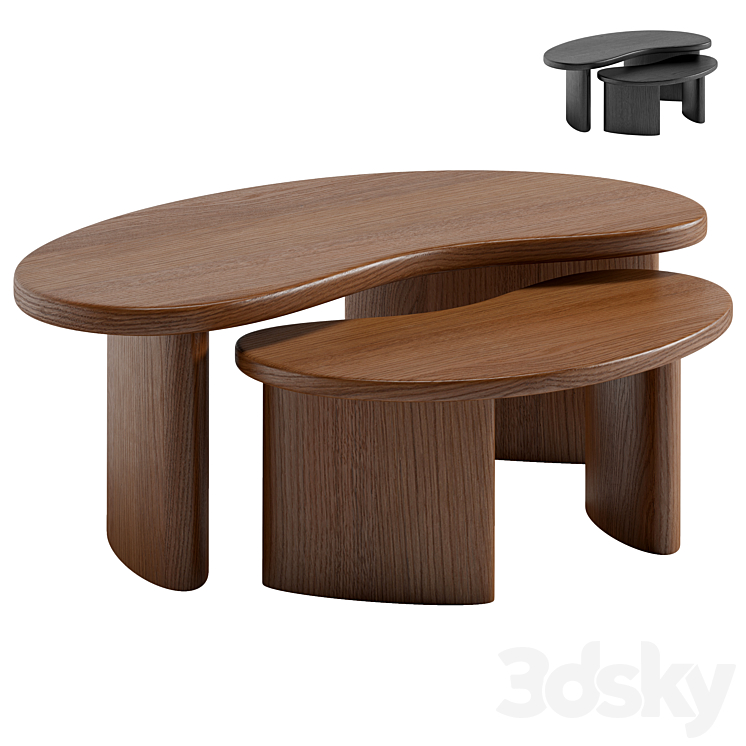 Neah Nesting coffee table by Article - Table - 3D model