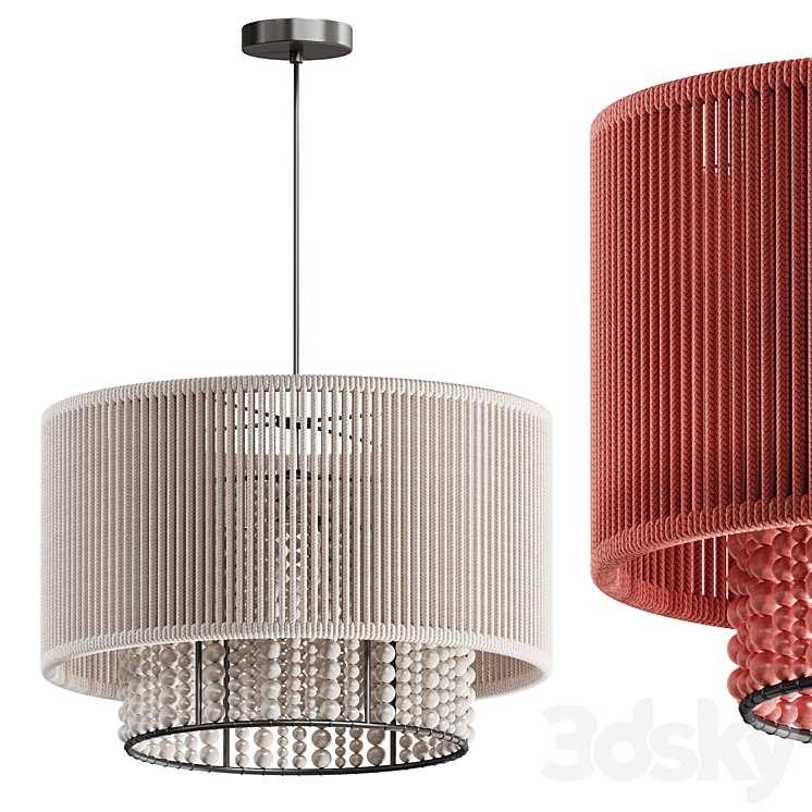 Poli Red Pendant Light - Pendant light - 3D model
