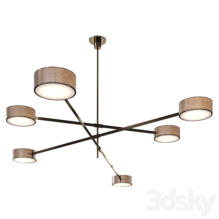 Monoscope 6 Chandelier - Pendant light - 3D model