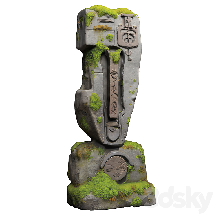 Stone Totem 1 - By PBR Textures - Sculpture - 3D model