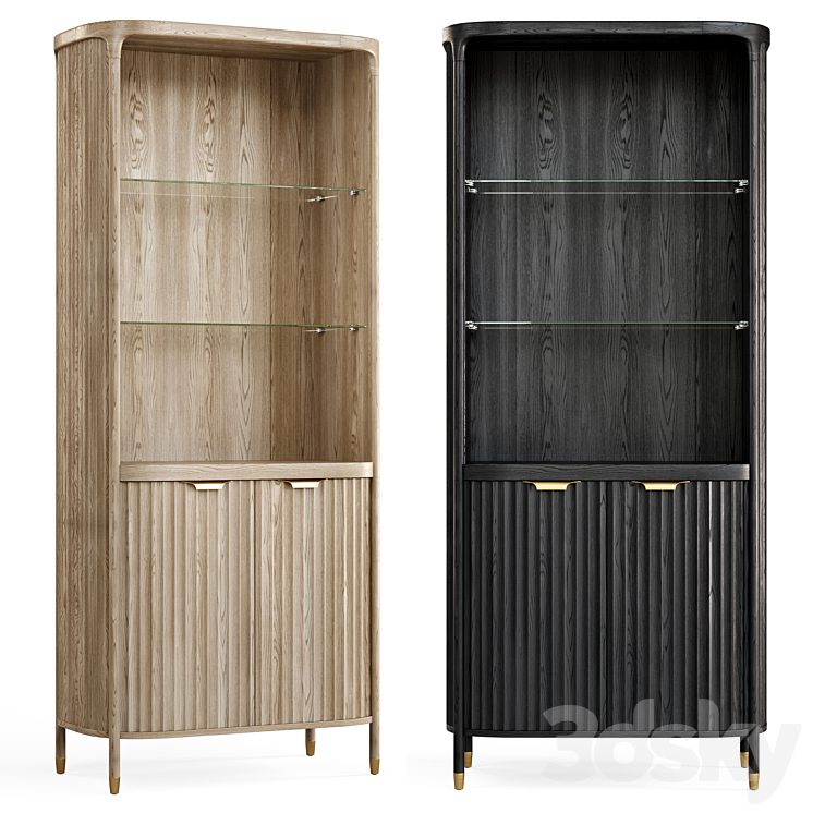 Isla Fluted-Wood Hutch Anthropologie - Wardrobe & Display cabinets - 3D ...