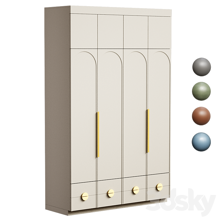 Wardrop Cabinet IL-10, Made to order - Wardrobe & Display cabinets - 3D ...