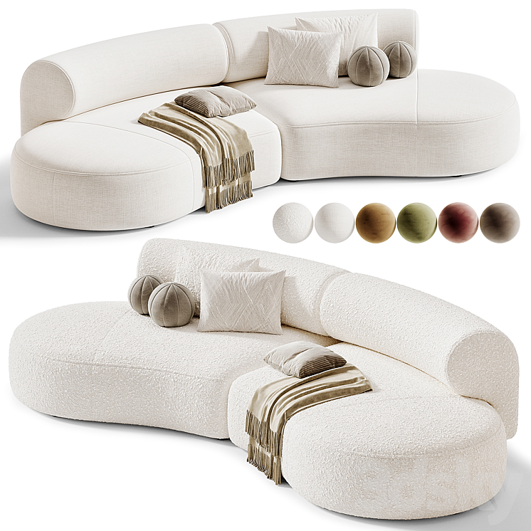 Melody Modular Sofa by Natuzzi 02 - Sofa - 3D model
