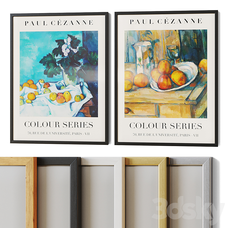 Paul Cezanne Color Series Posters 012 - Frame - 3D model