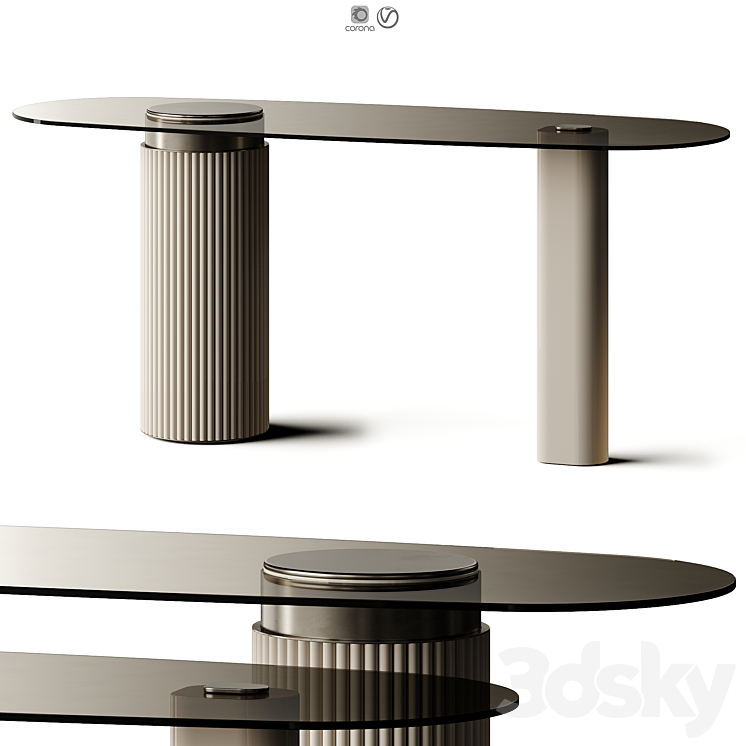 GLASS MIRAGE Console Raphael Collection Lux3DLucia - Console - 3D model